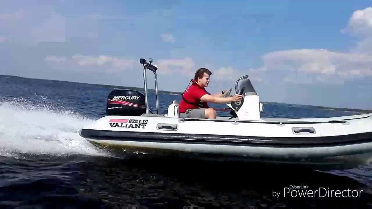 Valiant 450 Mercury 40hk - YouTube