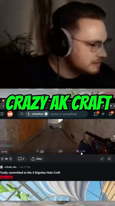 Ohnepixel reacts to r4c1st ak craft #cs2 #csgo #ohnepixelbest #gaming #counterstrike # ...
