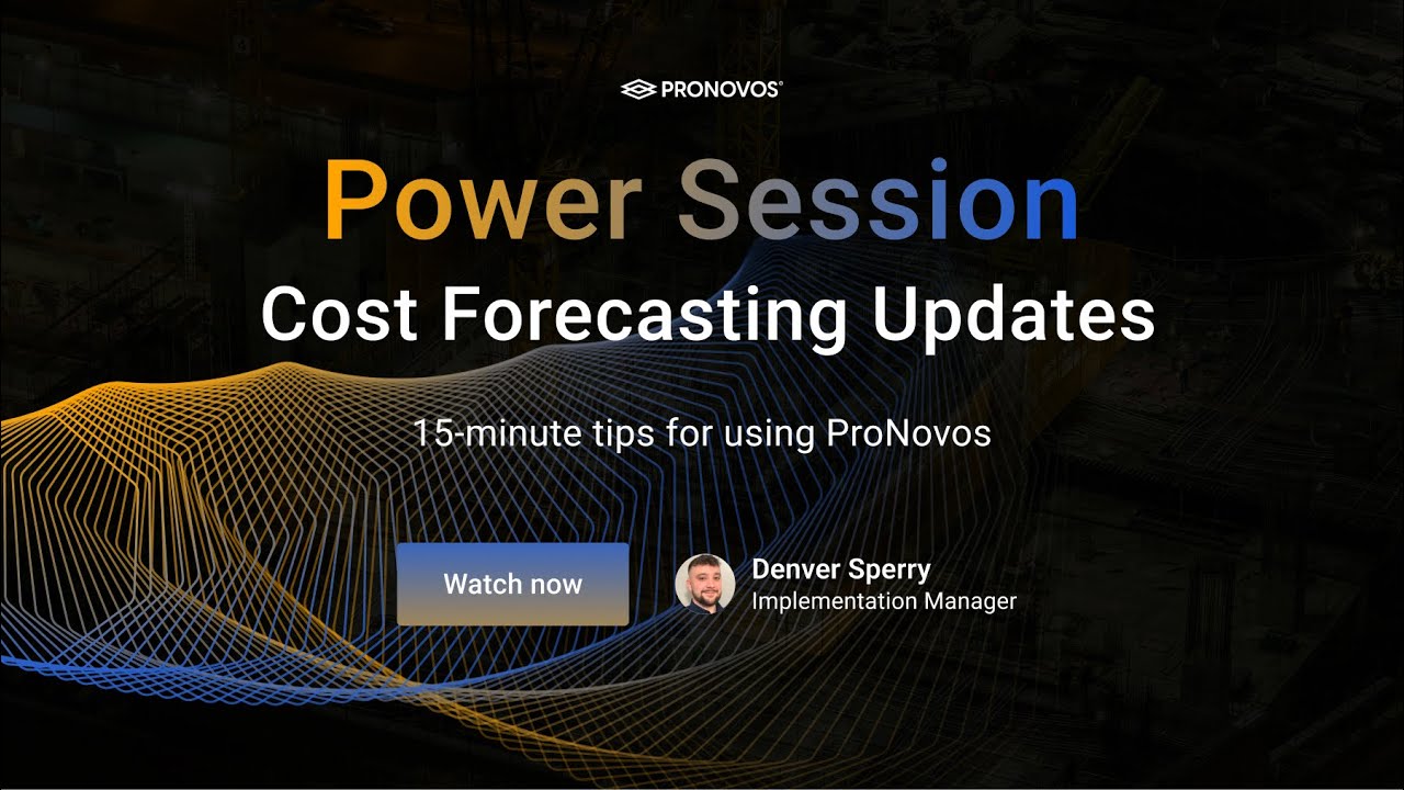 Power Session: Cost Forecasting Updates - YouTube