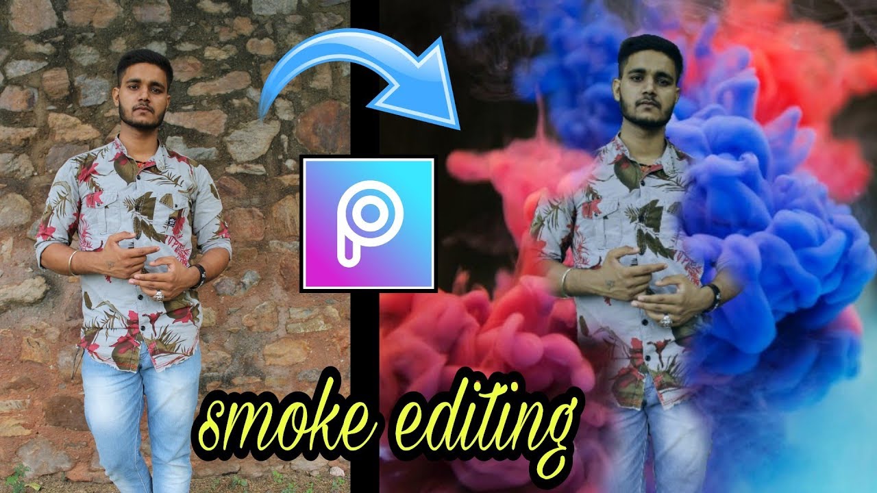 Smoke effect editing in picart | amazing smoke effect editing - YouTube