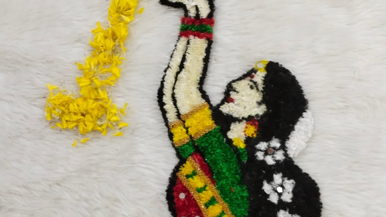 #new wool mat design#how to make woolen rangoli mat athome#crochet ...