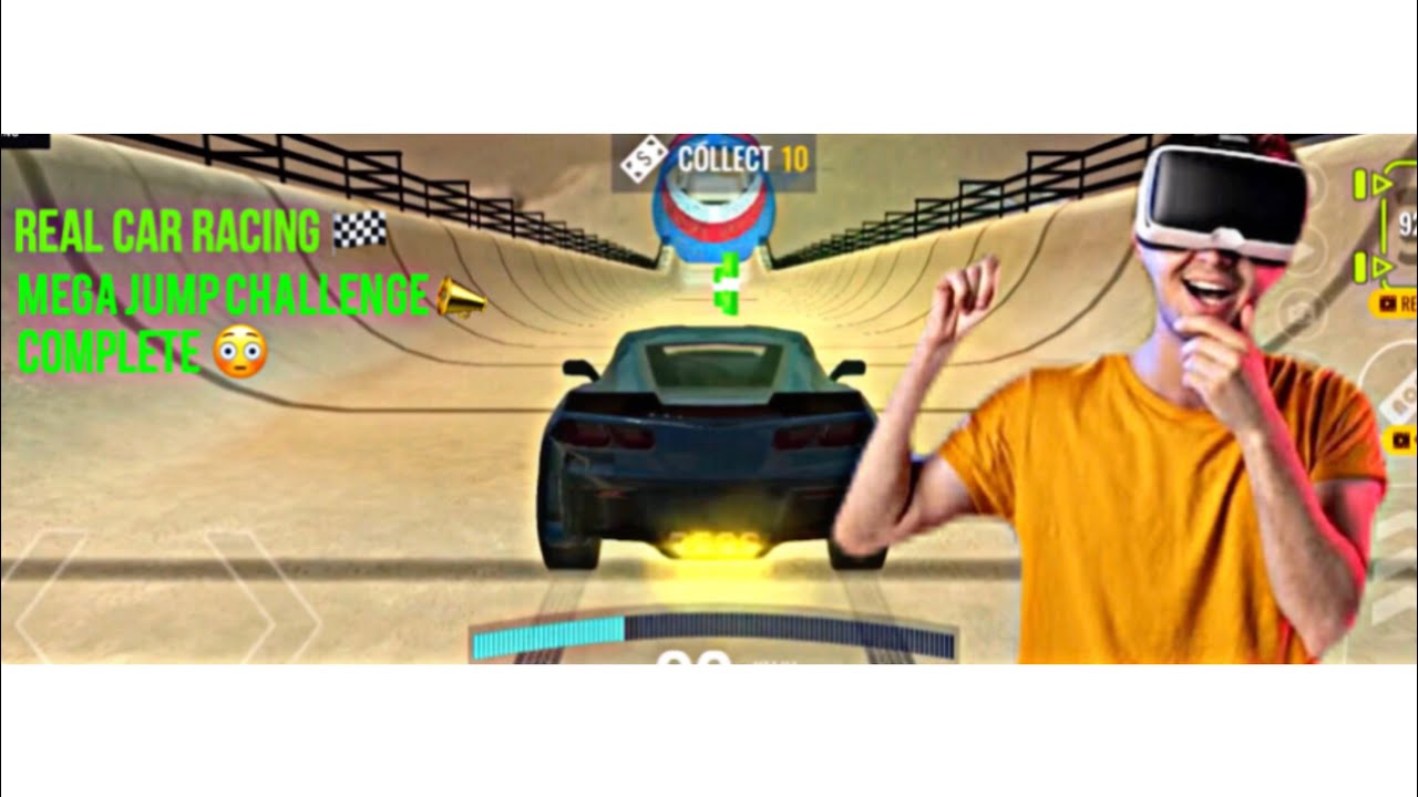 Real car Racing mega jump challenges 😳 - YouTube