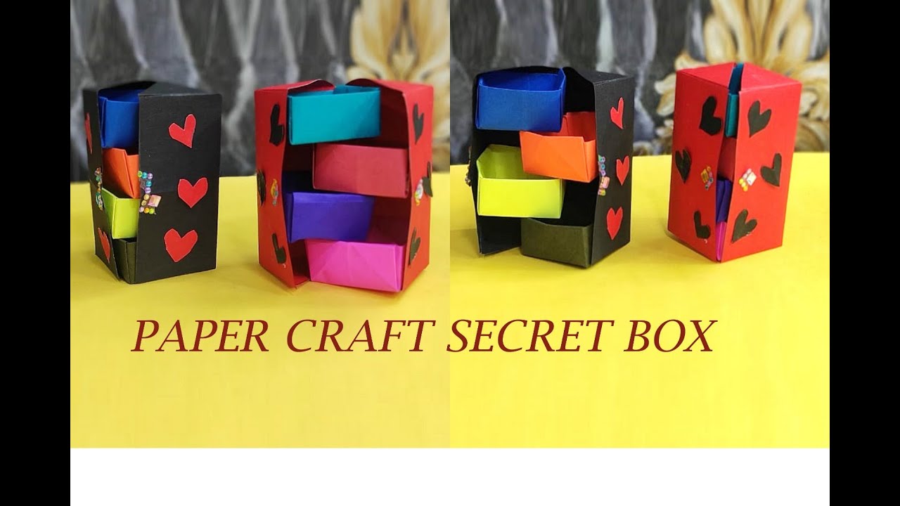 PAPER CRAFT SECRET BOX - YouTube