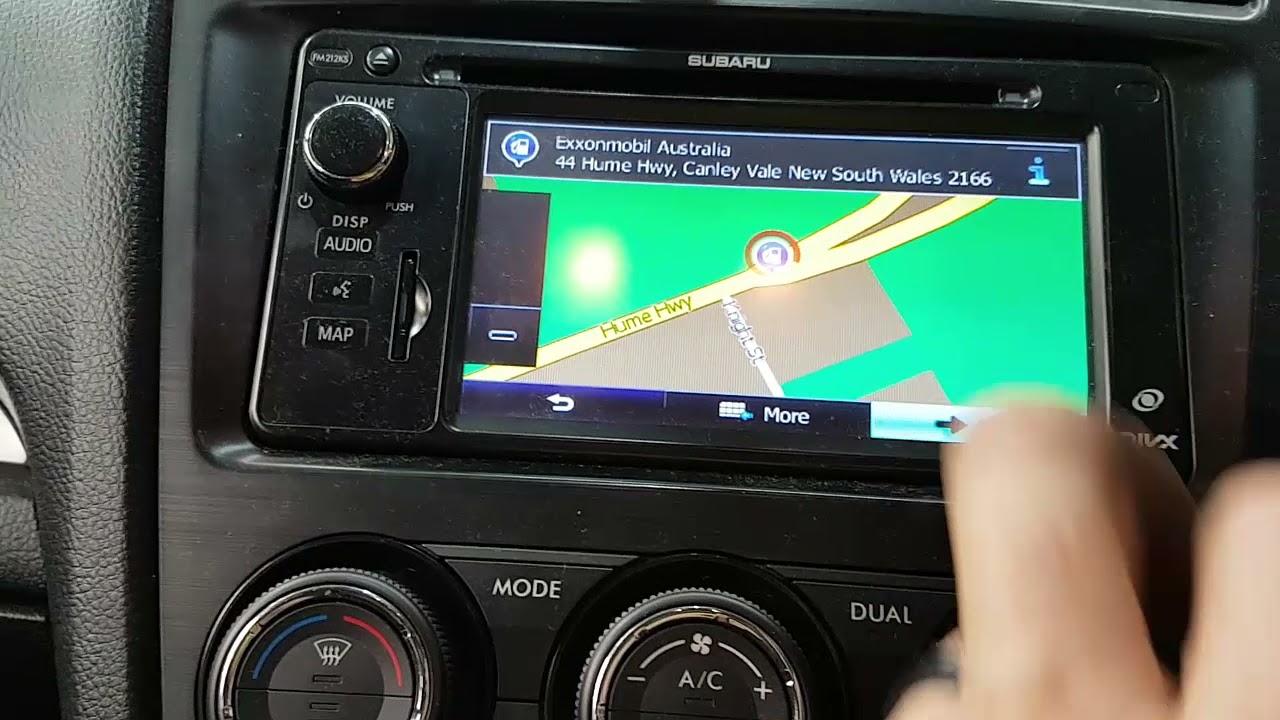 Help with 2014 subaru gps navigation system - inevc