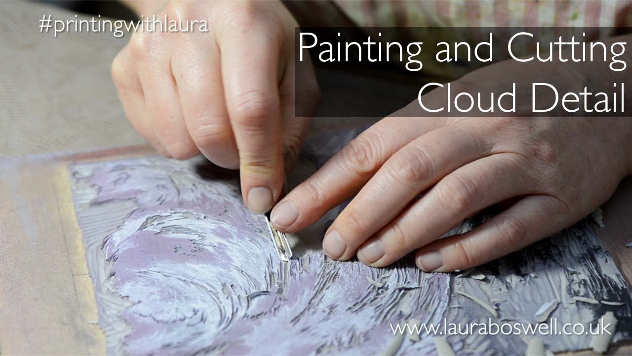 Reduction Linocut: mark making techniques for cutting - YouTube