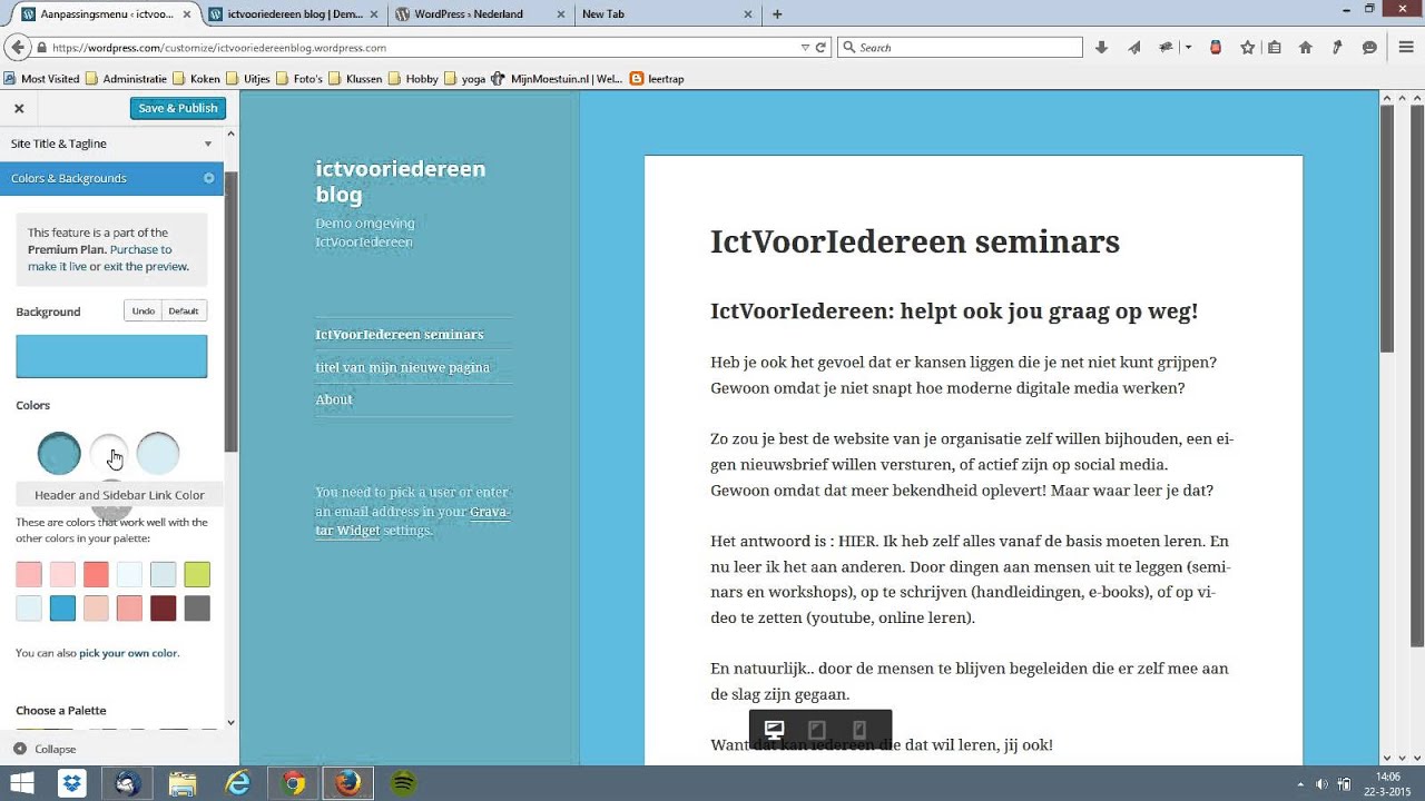 Opmaak instellingen - YouTube
