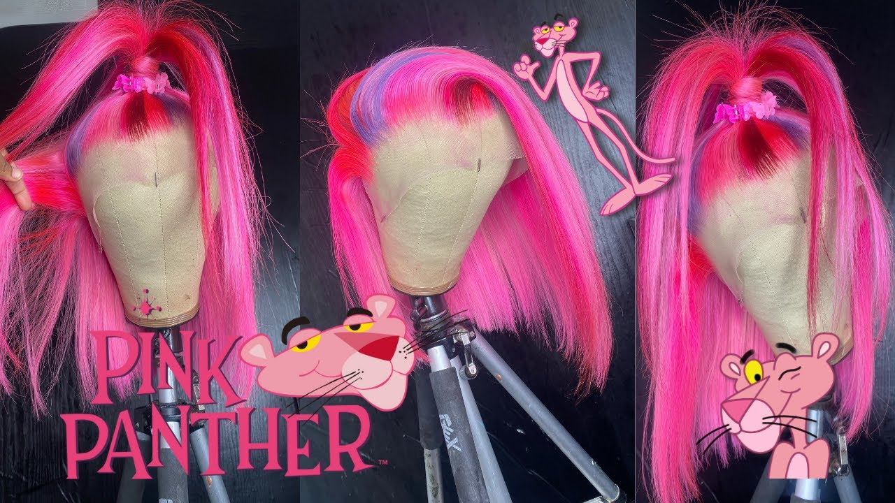 HOW TO DYE A 613 WIG PINK| PINK WIG TUTORIAL| PINK PANTHER INSPIRED ...