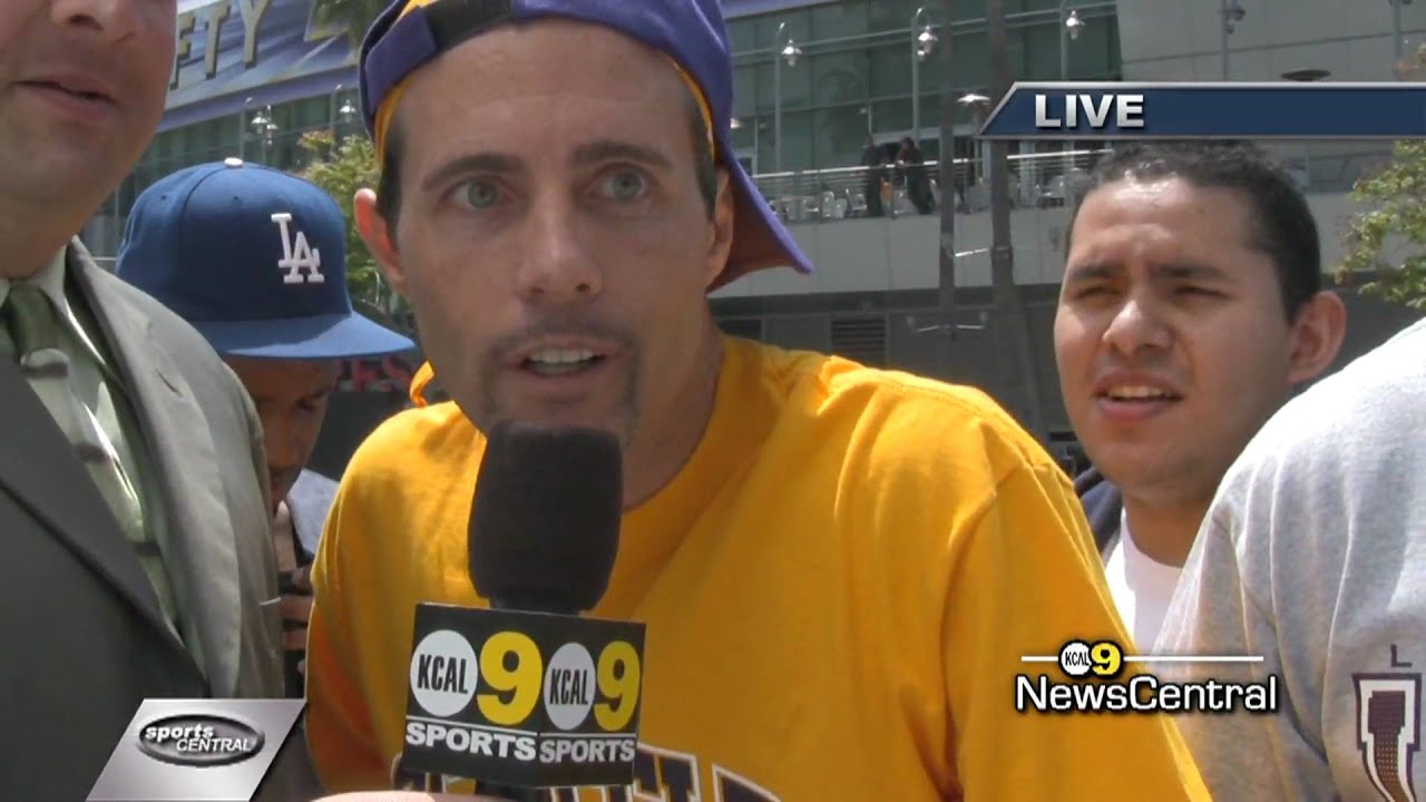 Crazy Kobe Bryant fan on news!! - YouTube