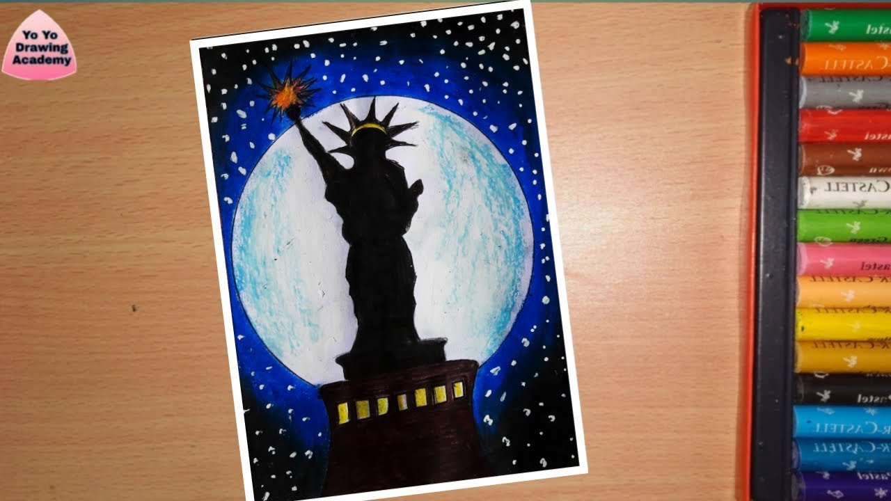 Statue of Liberty Drawing Easy - Step by Step - YouTube