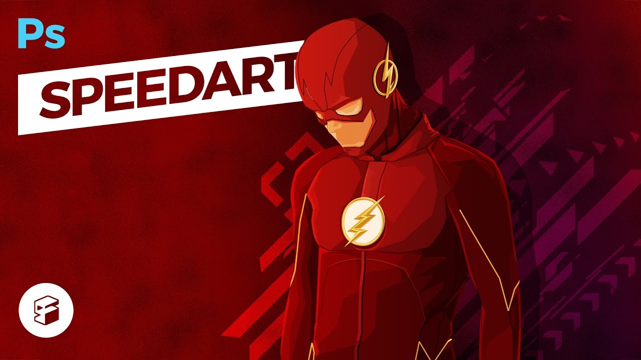 The Flash Illustration // Photoshop SpeedArt - YouTube