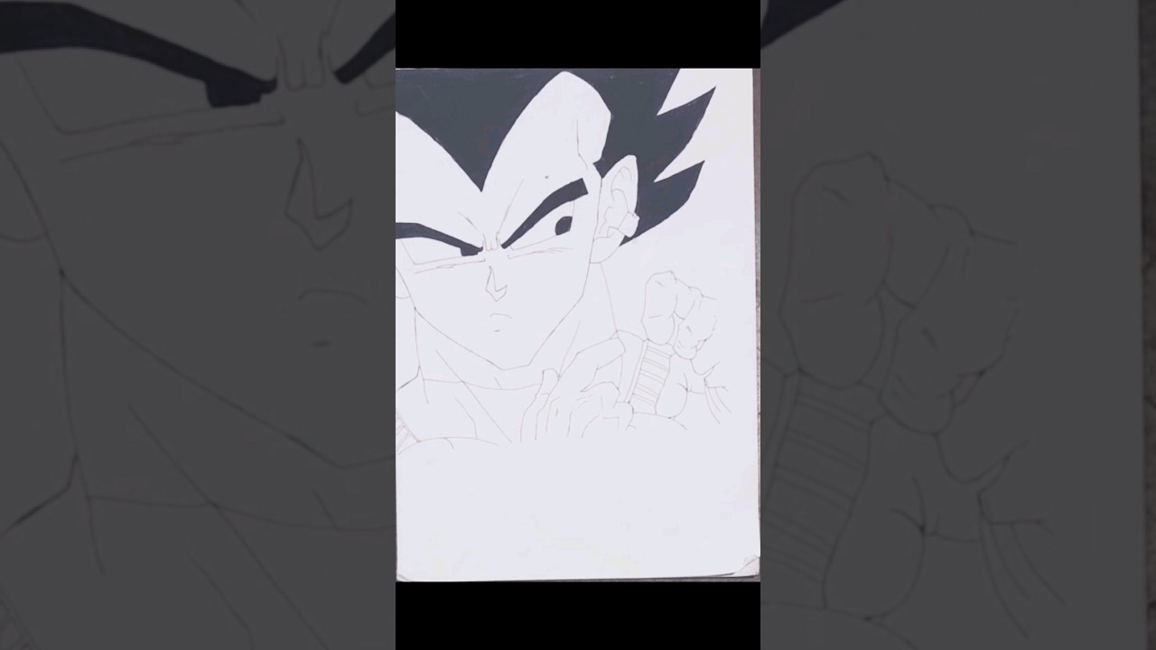 vegeta put destruction ear ring 😈 drawing😍 #drawing #shorts - YouTube