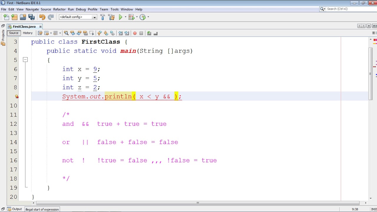 21 Logical Comparisons In Java | المقارانات المنطقية في لغة جافا - YouTube