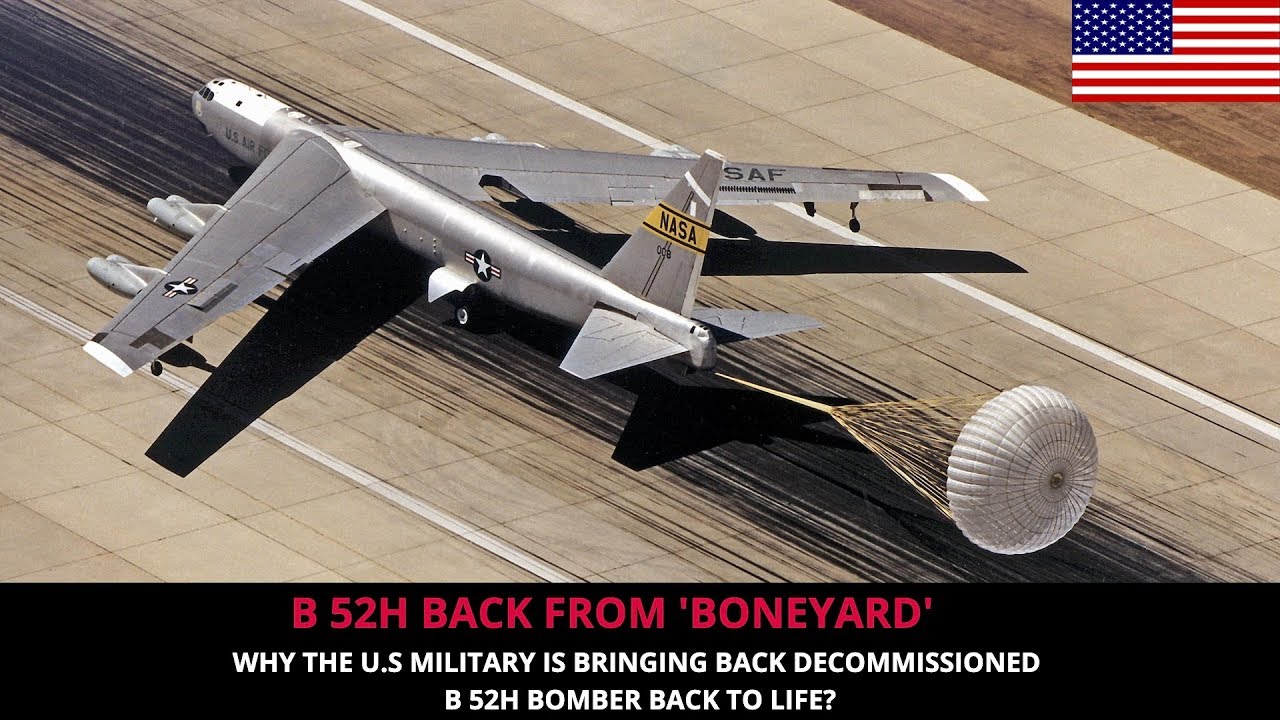 B 52H STRATOFORTRESS BOMBER IS BACK FROM 'BONEYARD' ! - YouTube