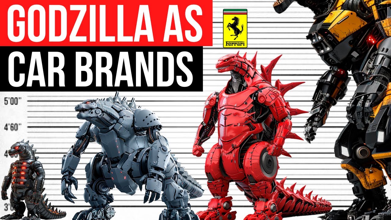 Godzilla as Car Brands - YouTube