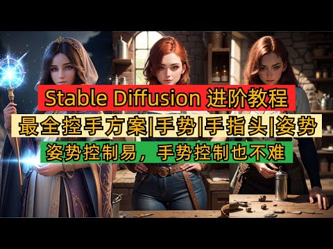 stable diffusion最全手部控制方案，案例实操教程｜手指｜手势｜姿势控制｜分层控制｜embedding｜LyCORIS｜3D openpose｜教学 - YouTube