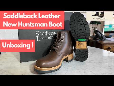 Unboxing the Saddleback Leather Co Huntsman Boot in Dark Coffee Brown Veg Tan