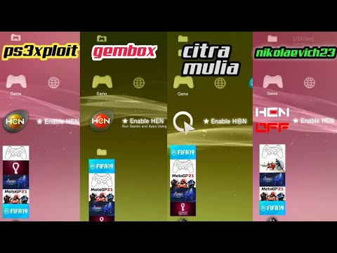 Perbedaan HEN ps3xploit, gembox, citra mulia, nikolaevich23 - YouTube