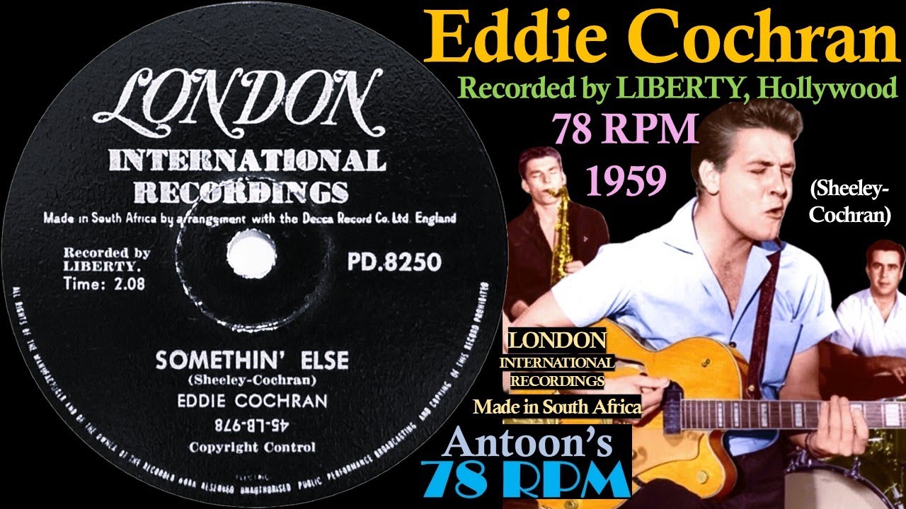 Eddie Cochran | Somethin' Else | London 78 rpm | South Africa 1959 ...