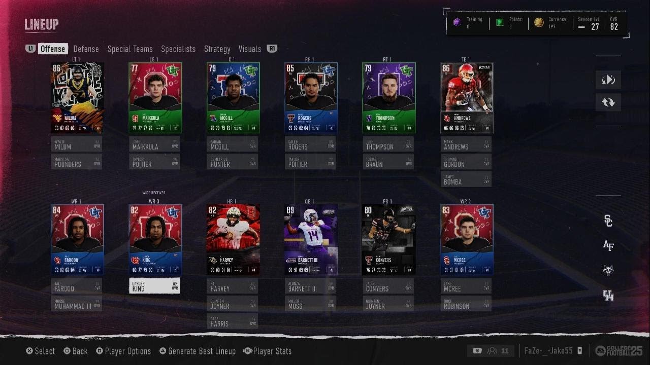 Cfb25 ultimate team players - YouTube