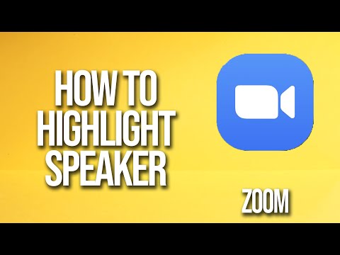How To Highlight Speaker Zoom Tutorial