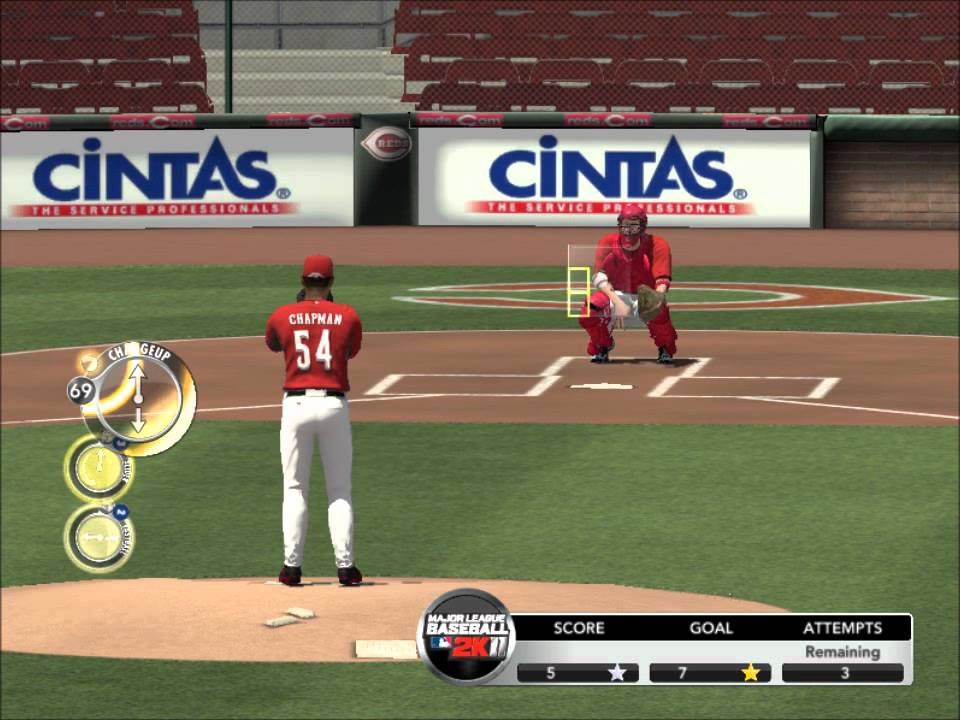 MLB2K11 - Aroldis Chapman's super fastball after the patch - YouTube