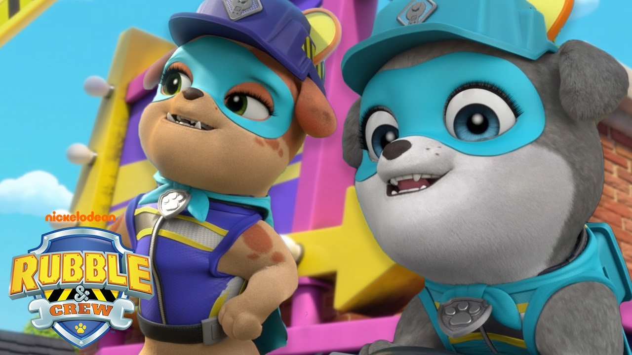 Super Motor & Mix Build a Movie Theater! w/ Rubble, Charger & Wheeler ...