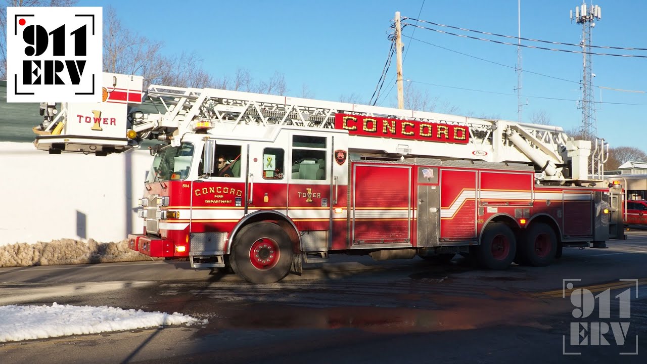 Concord Fire Truck Responding | Tower 1 - YouTube