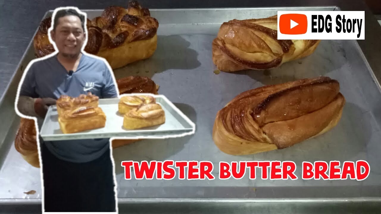 #tutorial Twister Butter Bread, roti berlapis dengan aroma butter - YouTube