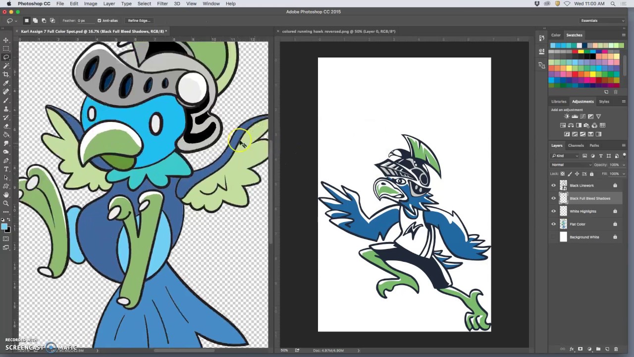 5 Adding White Highlights and Black Shadows to Flat Color - YouTube