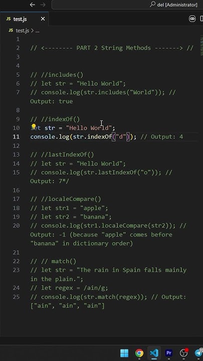 String Methods Part 2 Javascript Javascript Javascriptlearning Javascripttutorial Shorts