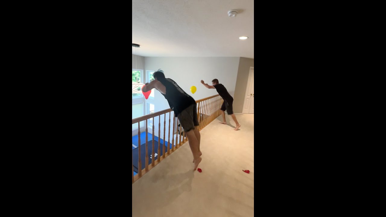 Insane parkour balloon race against @Matt Larose !! - YouTube