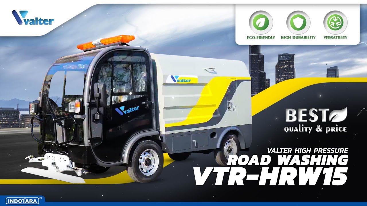 VALTER CLEANING MACHINE HIGH PRESSURE ROAD WASHING VTR-HRW15 - YouTube