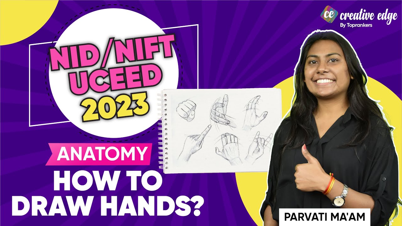 How To Draw Hands of a Human | Anatomy | NID/NIFT/UCEED 2023 Exam ...