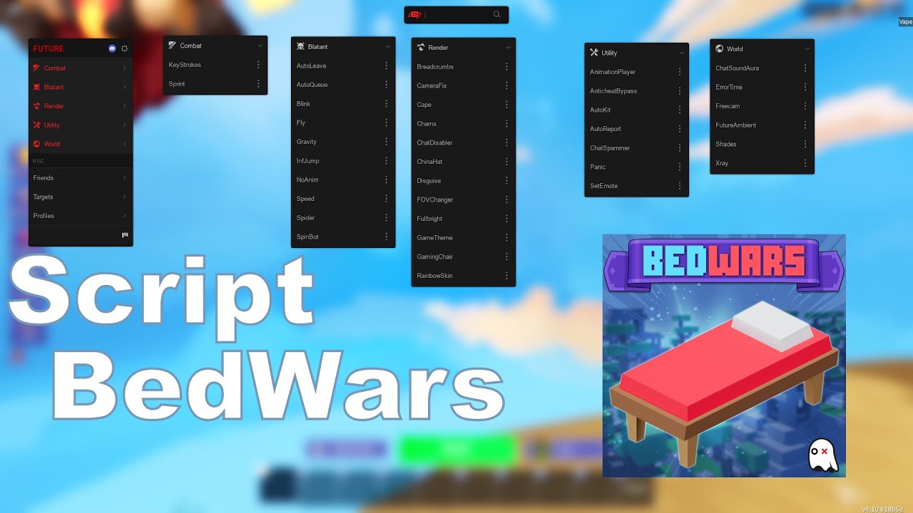BedWars | Anti Cheat Bypass, Inf Fly, Spider | script | 2023 - YouTube