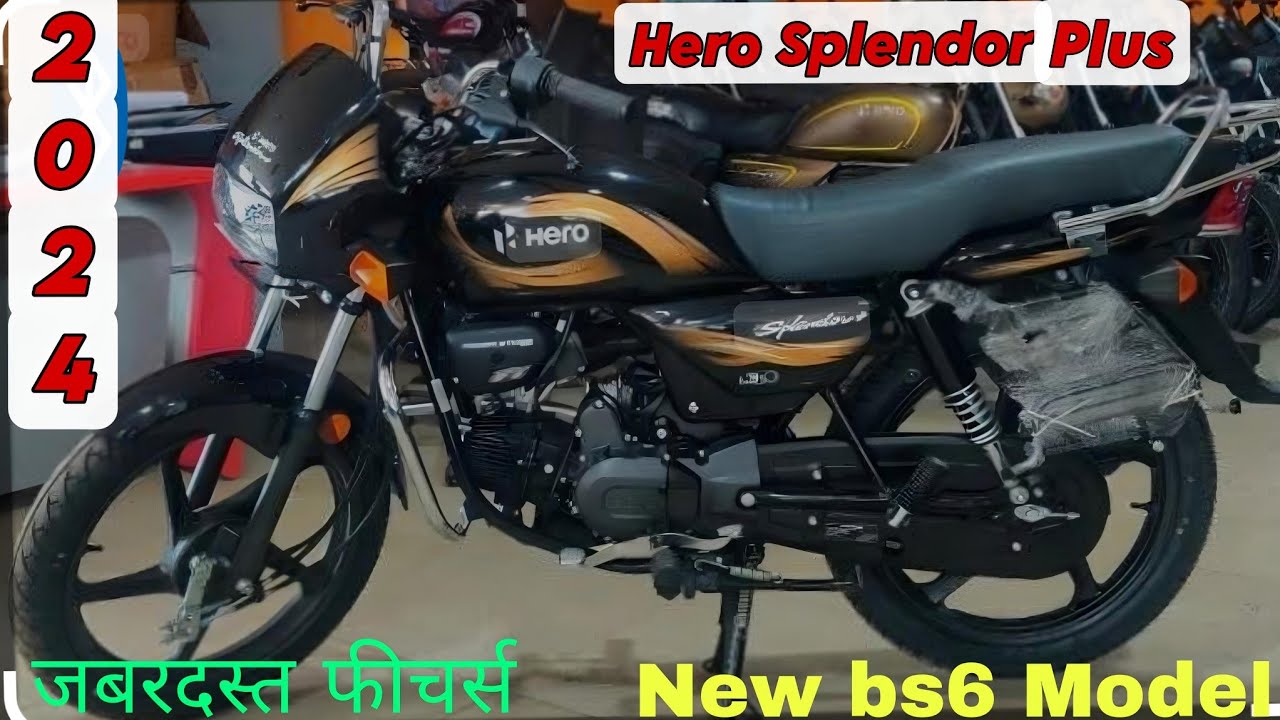 All New Hero Splendor Plus BS6 || 2024 Black Model || Reviews, Features ...