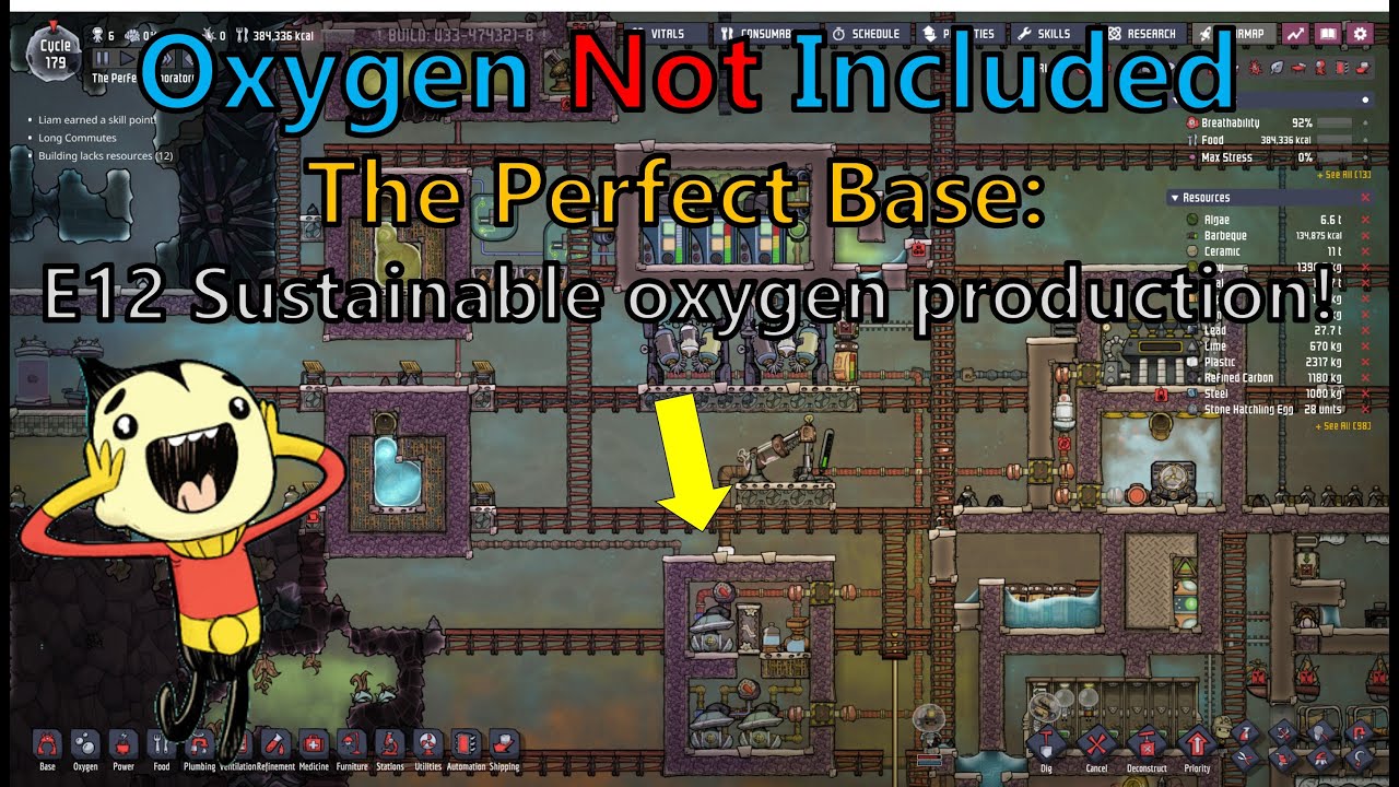 Oxygen not Included: Sustainable oxygen production! The perfect base ...
