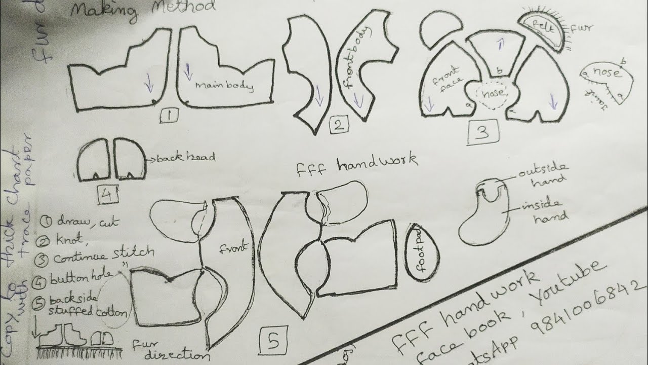 Teddy bear making method - YouTube