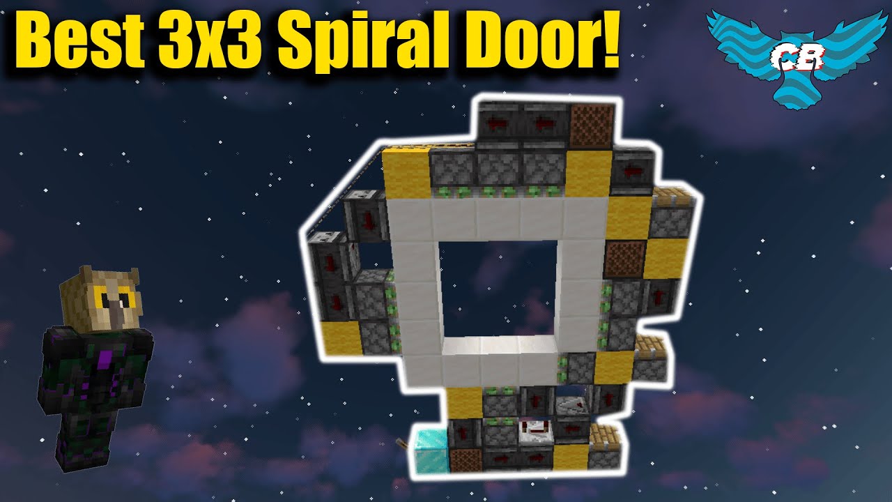 How to Build the Best Dustless 1 Wide 3x3 Spiral Piston Door in Minecraft Java 1.18, 1.19 - YouTube