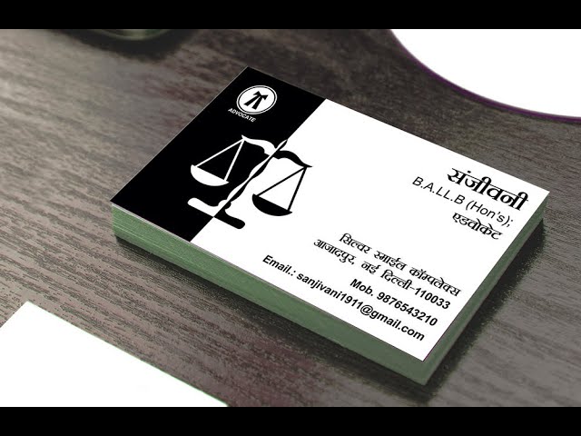Indian Advocate Visiting Card Sample
