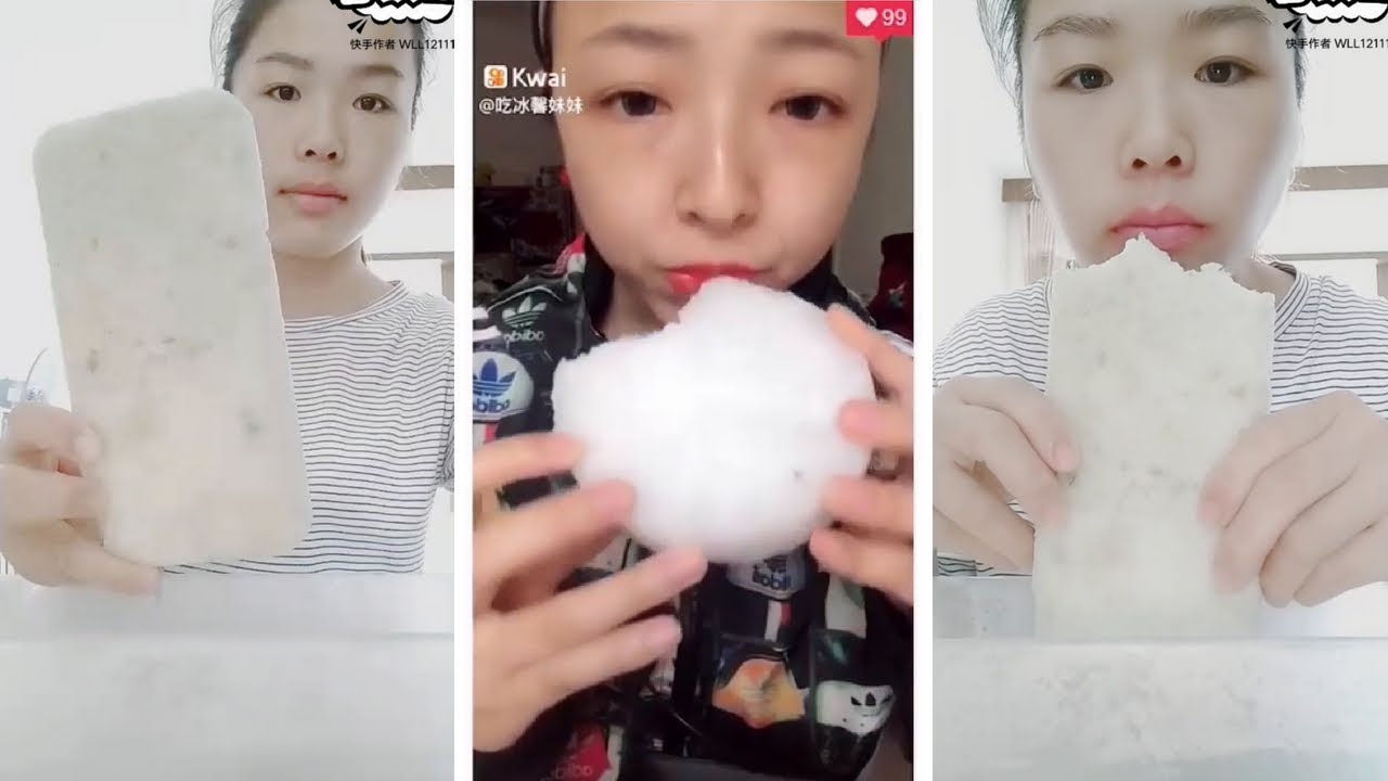 ice eating | white soft ice | soft crunches part 2 - YouTube