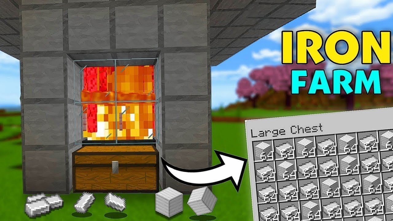 BEST IRON FARM IN MINECRAFT 1.21 ( BEDROCK/PE ) ! INFINITE IRON 🤯 ...