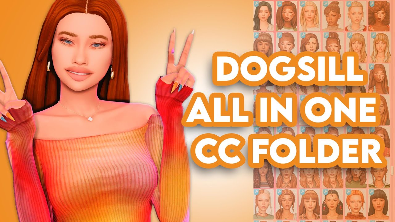 SIms 4| Dogsill Hair All In One CC Folder 1.67 GB - YouTube
