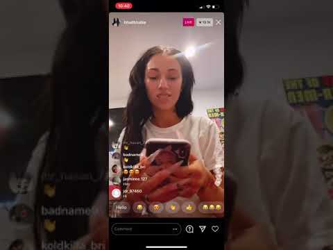 Danielle Bregoli - Bhad Bhabie shows off her new tattoos on IG live