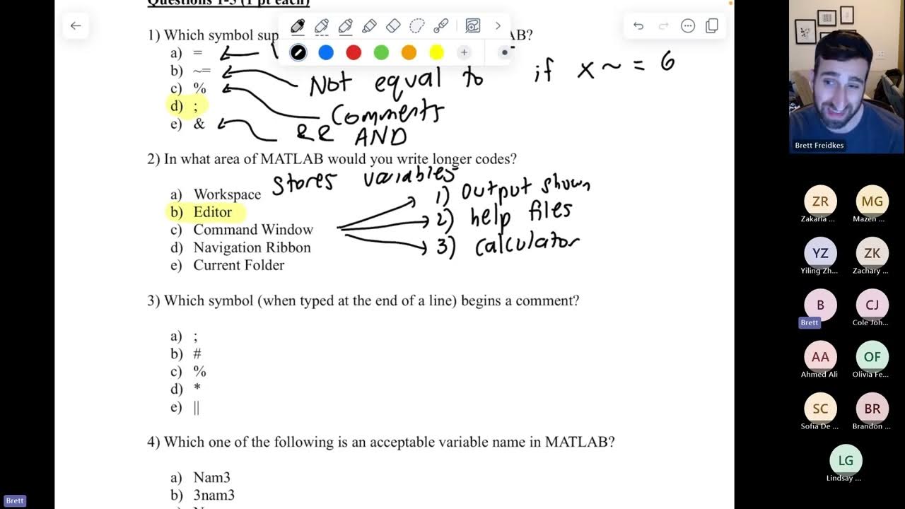 MATLAB - Exam #1 Review - YouTube