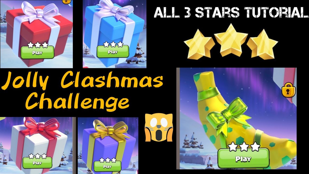 All 5 Jolly Clashmas challenge Tutorial | Easily 3 star all Jolly ...