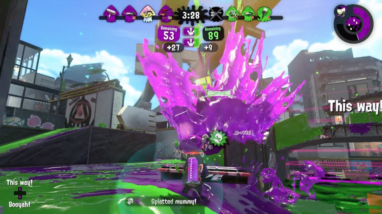 Splatoon 2: Splats at good moments in Splat Zones [13(5)-3, Carbon ...