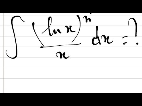 calcul intégrale ln (x)^n/x - YouTube