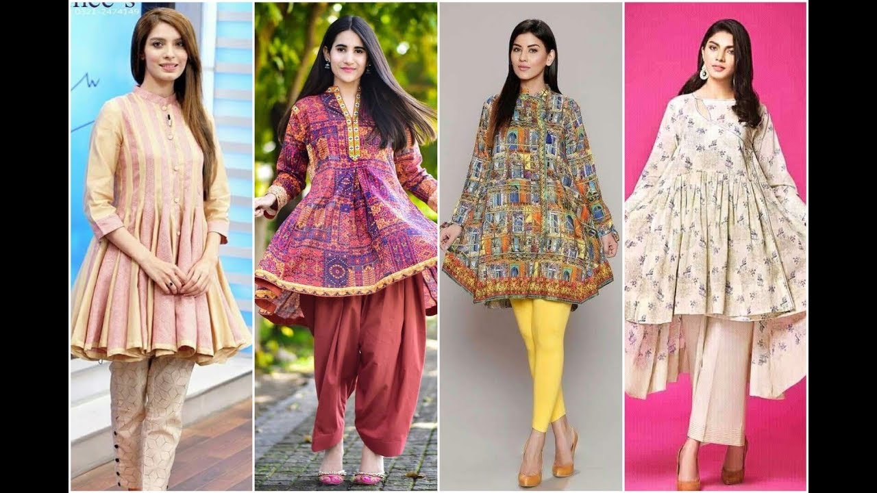 Beautiful short frocks designs with new ideas - YouTube