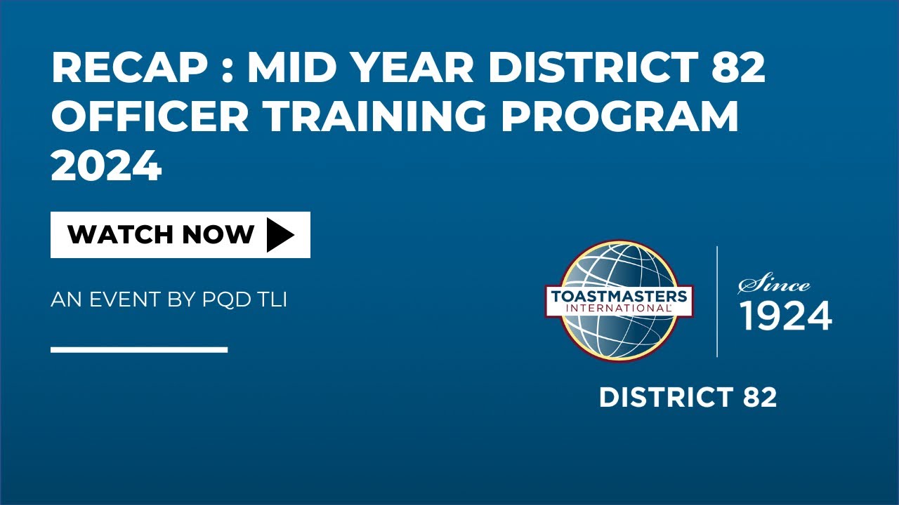 Recap : Mid Year District 82 Officer Training Program 2024 - YouTube