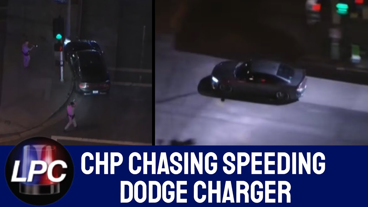 CHP Chasing Speeding Dodge Charger - YouTube